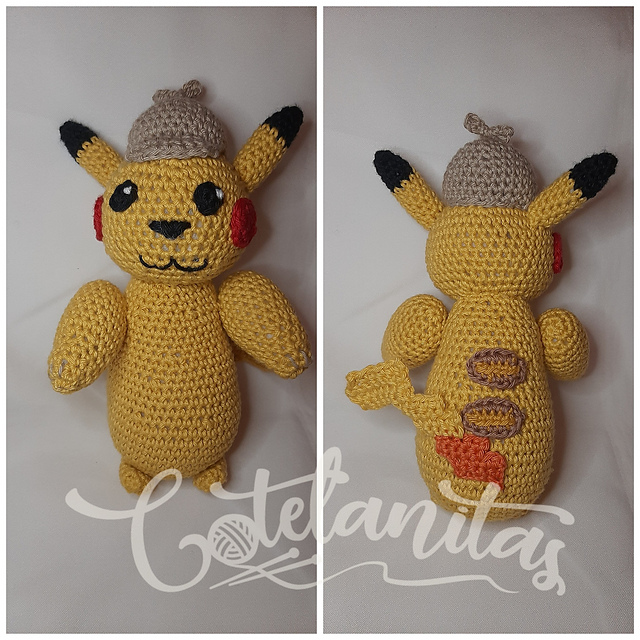 Ravelry: Detective Pikachu pattern by Ma. José Pinto