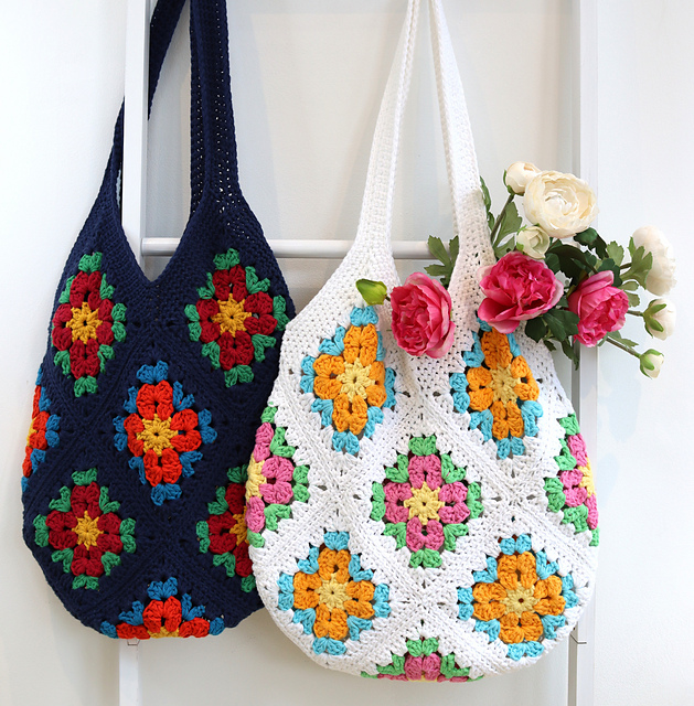Ravelry: Sundrop Flower Granny Square Bag pattern by Sharon Oldfield ...