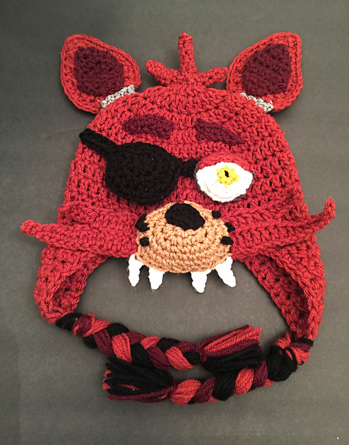 Ravelry: FNAF Foxy Inspired Hat pattern by Forever Knotty