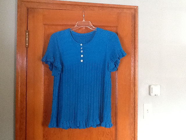 Ravelry: Ruffled Henley pattern by Plymouth Yarn Design Studio