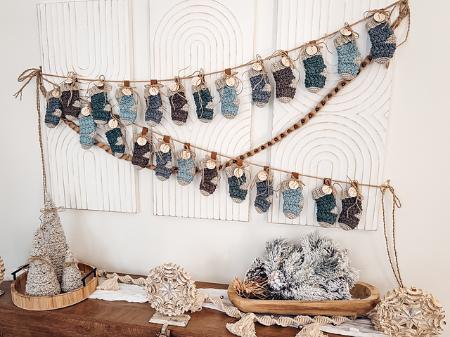 Ravelry: Wheat Stitch™ Mini Stocking pattern by Briana K Designs