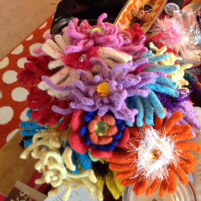 Ravelry: CowGirlsKnit's Felted Daisy Pens