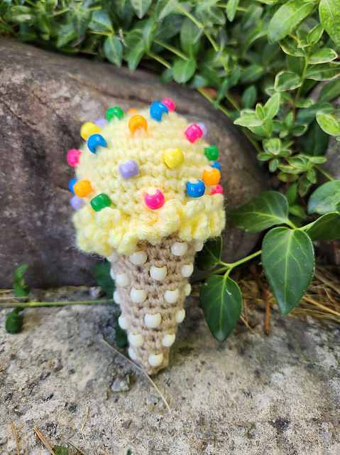 Ravelry: Beaded Fidget Ice Cream Cone pattern by Cozy Fox Hollow