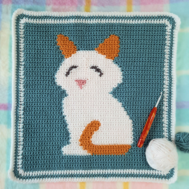 Ravelry: Happy Cats Square 1 pattern by Cherie Marie Leck