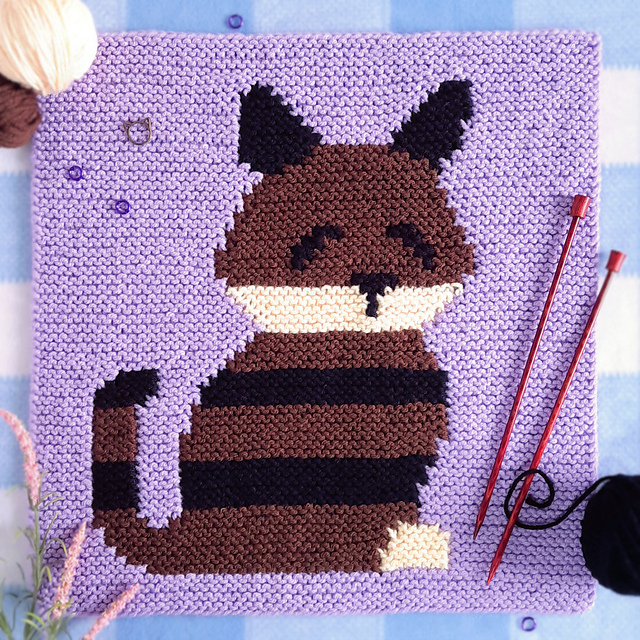 Ravelry: Joyful Kitties Square 6 pattern by Cherie Marie Leck