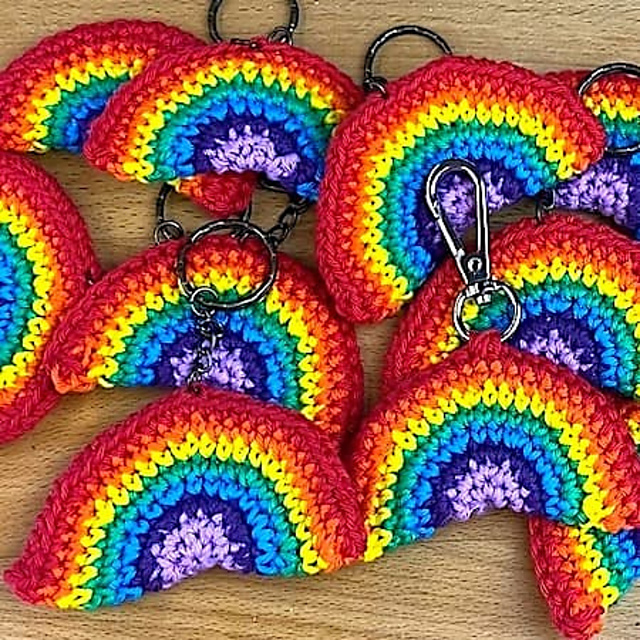 Ravelry: Cotton Rainbow Keychain pattern by Tilly Douglas