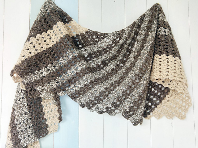 Ravelry: Coffee in the Mist Shawl pattern by Crafternoon Treats