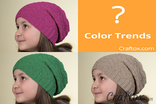 Ravelry: "Color Trends" unisex beanie pattern by Olivia Craftox