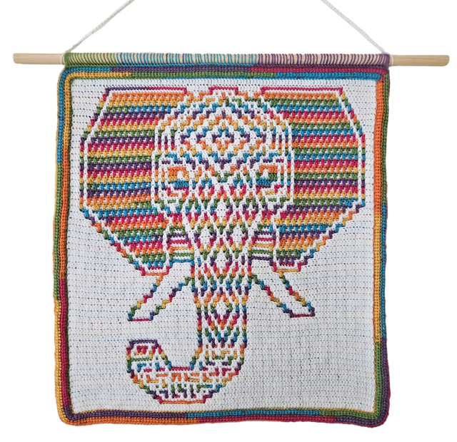Ravelry: Mosaic Elephant Wall Hanging pattern by Mary Etheridge