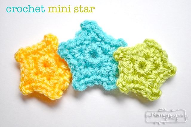 Ravelry: Crochet Mini Star Applique pattern by Sara McFall