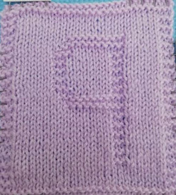 Ravelry: Number 9 knitted square pattern by Sammy Bristow