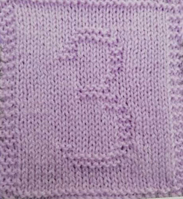 Ravelry: number 3 knitted square pattern by Sammy Bristow