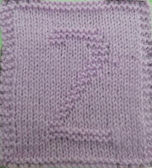 Ravelry: Number 2 knitted square pattern by Sammy Bristow