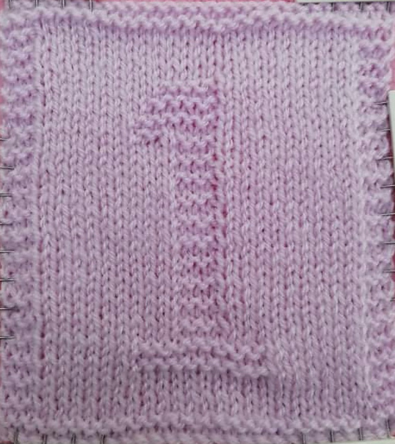 Ravelry: Number 1 knitted square pattern by Sammy Bristow
