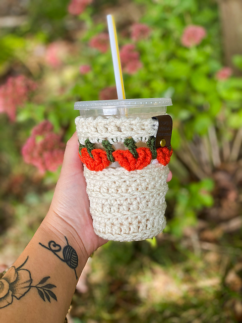 Ravelry: Pumpkin Spice Cold Brew Cozy pattern by Crazy4CrochetMomma