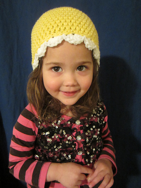Ravelry: Lacy Bonnet Cap pattern by Kelli Lund