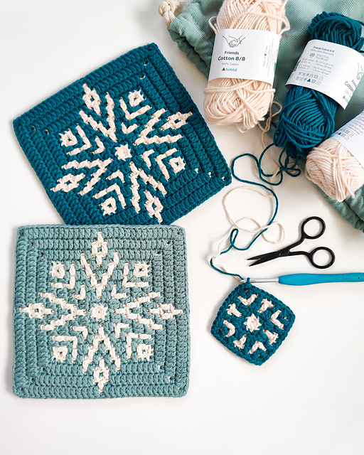 Ravelry: Ice Blossom Mosaic Square pattern by Created by Carolien