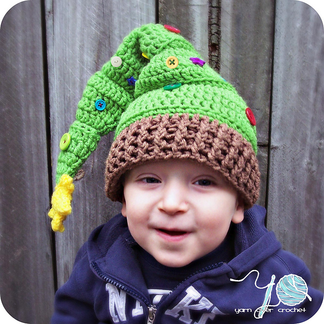 Ravelry: Christmas Tree Elf Hat pattern by Christina Ramirez