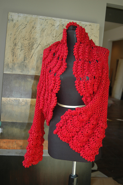 Ravelry: CristinaMershon's Flamenco Shrug (Cascade Yarns DK 297)