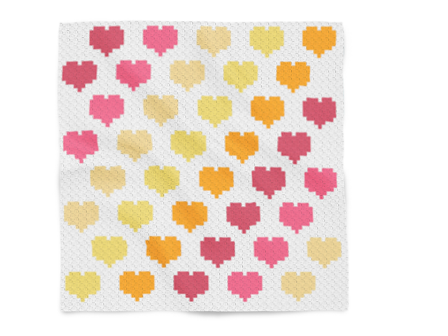 Ravelry: c2c Summer Hearts pattern by Laura Hanks