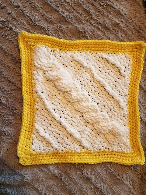 Ravelry: Cornered Cable Square pattern by Crochet Anything
