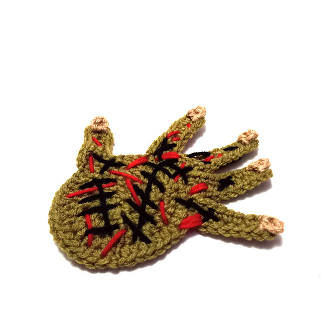 Ravelry: Zombie Hand Coaster pattern by Dani West