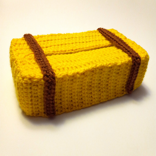 Ravelry: Hay Bale Tissue Box Cover pattern by Dani West