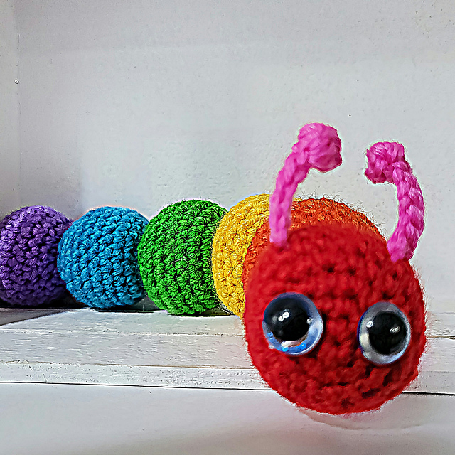 Ravelry: Curly the Caterpillar pattern by Crafty Crochet Critters