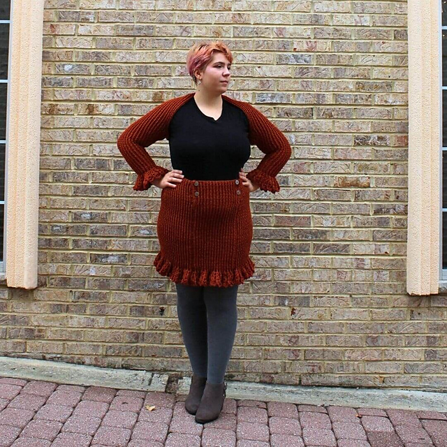 Ravelry: Waterfall Skirt and Shrug pattern by Joanne Fowler