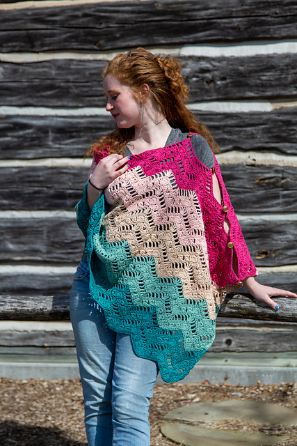 Ravelry: Lacy Waves Poncho pattern by Kaila Osborn