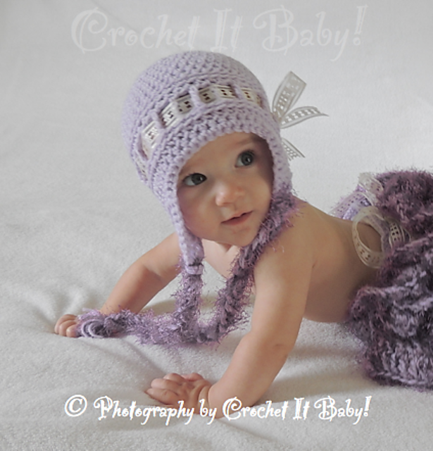 Ravelry: Tutu Cute Earflap Hat pattern by Crochet It Baby
