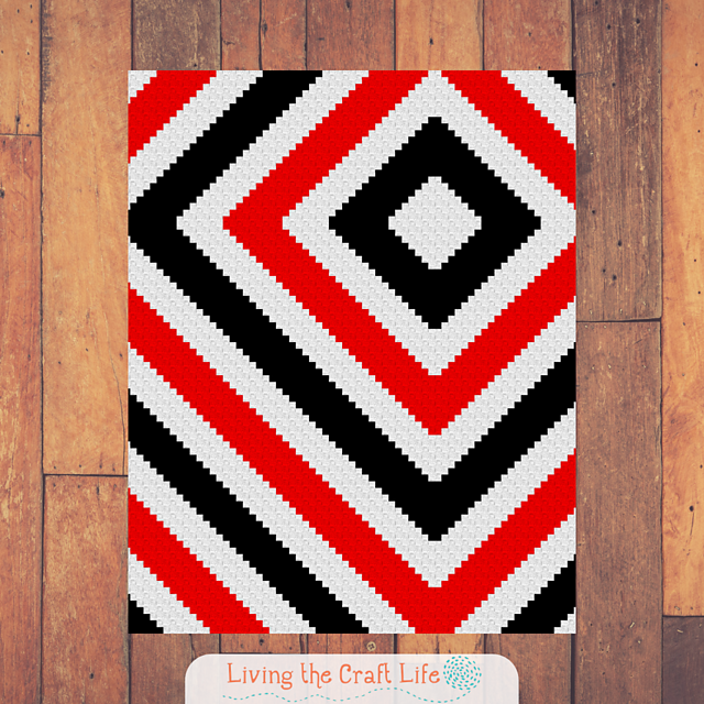 Ravelry: Boxy Stripes C2C Blanket pattern by Jessica Z