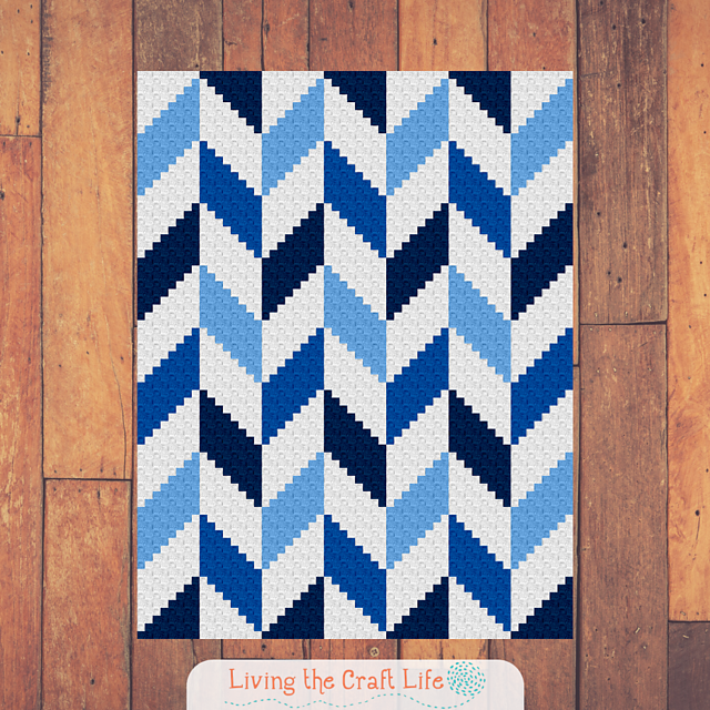 Ravelry: Herringbone 3 Color C2C Blanket pattern by Jessica Z
