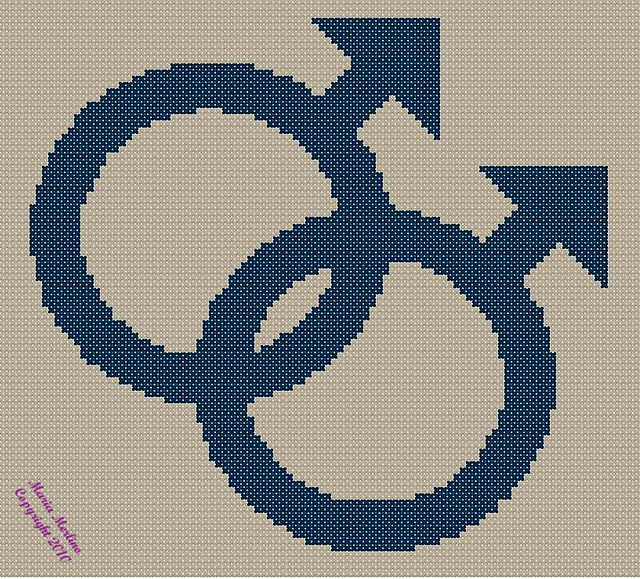 Ravelry: Gay Pride Male Symbol Chart pattern by Maria Merlino
