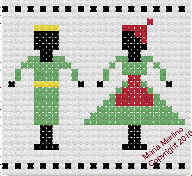 Ravelry: Tapestry Ethnic Couple Chart Graph pattern by Maria Merlino