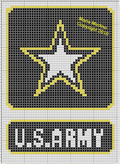 Ravelry: U.S. Army Afghan Chart pattern by Maria Merlino