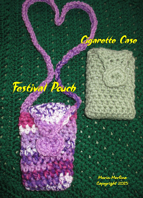 Ravelry: Cigarette case or neck pouch pattern by Maria Merlino