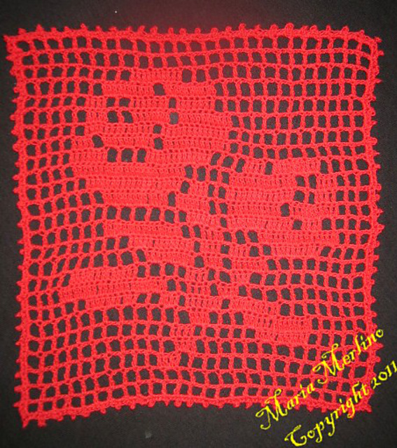 Ravelry: Filet Rose Doily pattern by Maria Merlino