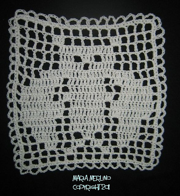 Ravelry: Crochet Filet Small Owl Chart Graph pattern by Maria Merlino