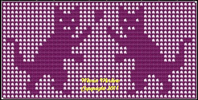 Ravelry: Cats Playing Ball Filet Chart pattern by Maria Merlino