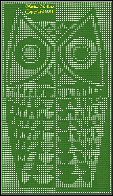 Ravelry: Owl Filet Modern Owl Curtain Wall Panel Chart Graph pattern by ...