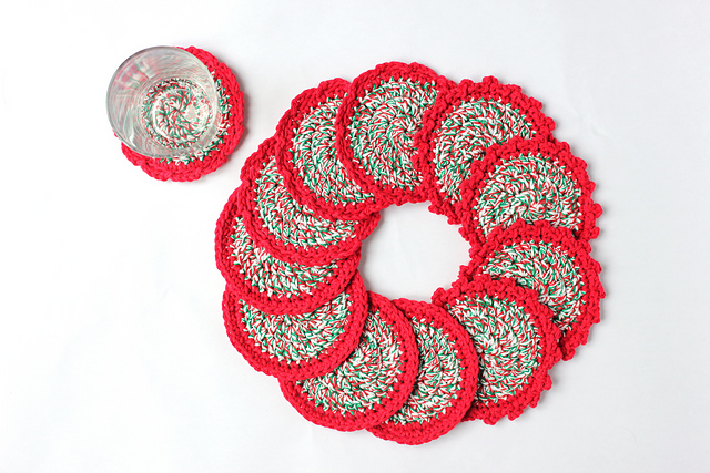 Ravelry: Any Season Christmas Coasters pattern by Jessica A Chong