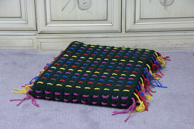 Ravelry: Woven Floor Pillow pattern by Sharon Silverman