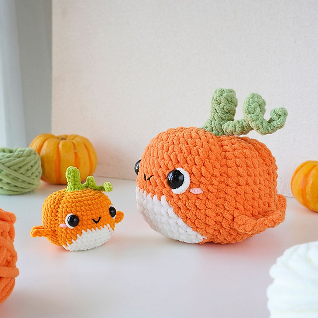 Ravelry: Whale Pumpkin Amigurumi pattern by Jeff Ratlis