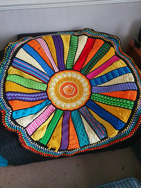 Ravelry: Ray of Hope Sampler Blanket pattern by Froggity Frog