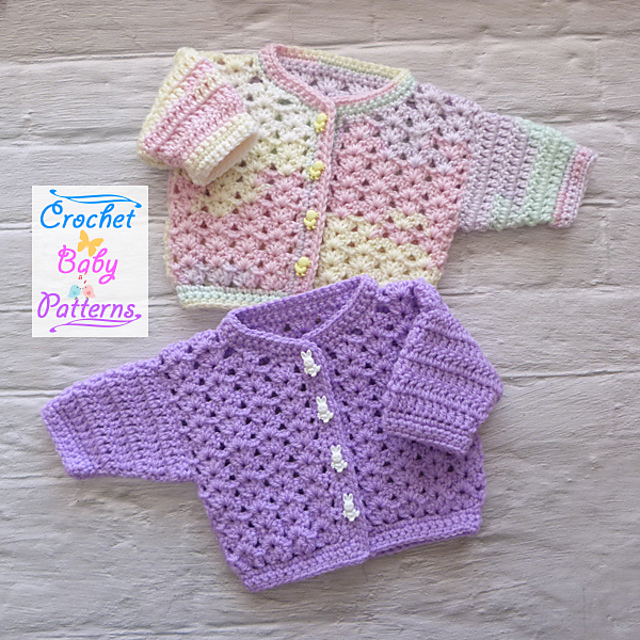 Ravelry: Shell Stitch Prem Baby Cardi pattern by Crochet 'n' Create