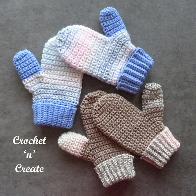 Ravelry: Rib Cuff Miittens pattern by Crochet 'n' Create