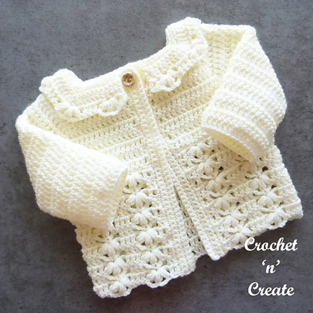 Ravelry: Lotus Shell Baby Jacket pattern by Crochet 'n' Create
