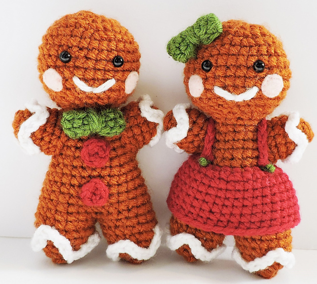 Ravelry: Gingerbread Boy and Girl pattern by Jennifer Percival