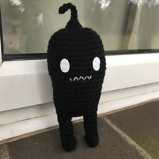 Ravelry: Stardew Valley Krobus pattern by Tor Smith